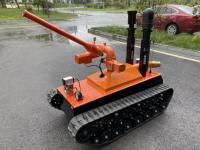 China 3h Fire Fighting Powder Material Robot 390kg 1km Remote Control Wireless Tracked Firefighting Equipment for sale