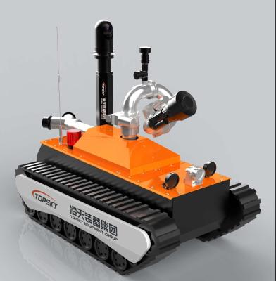 China 80l/S Flow Rate 1100m Distance Remote Control Fire Fighting Robot for sale