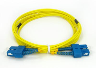 China Cabo de remendo da fibra óptica do SC do duplex do revestimento de LSZH para a rede óptica do acesso à venda