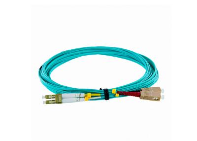 Cina 10G OM4 PVC a fibra ottica/LSZH del cavo di toppa di 50/125 LC-SC, verde in vendita