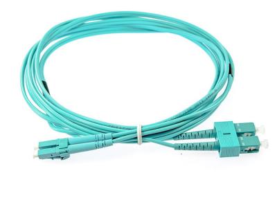 China LC-SC 10G OM4 50 / 125 High Speed Fiber Optic Patch Cord PVC / LSZH 2.0mm for sale