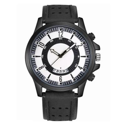 Cina Gli orologi dei grandi uomini del quadrante del movimento del quarzo anneriscono gli orologi casuali rivestono di pelle le cinghie 23cm in vendita