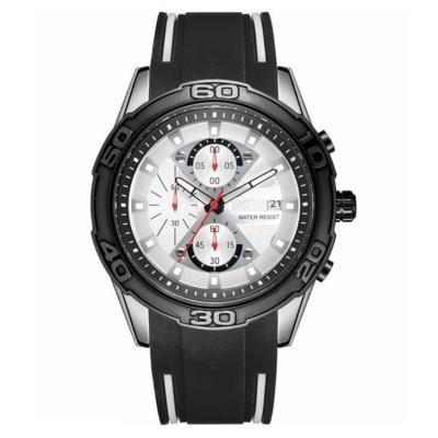 Cina Orologi da uomo con cinturino in gomma al quarzo digitale in lega di silicone con cronografo cinturino in vendita