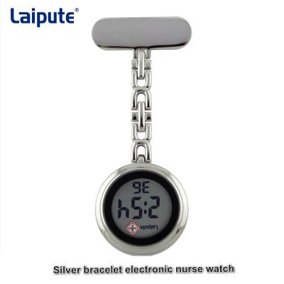 Cina orologi di vetro organici del pendente dell'orologio da tasca di Digital di caso di 34mm per gli infermieri in vendita