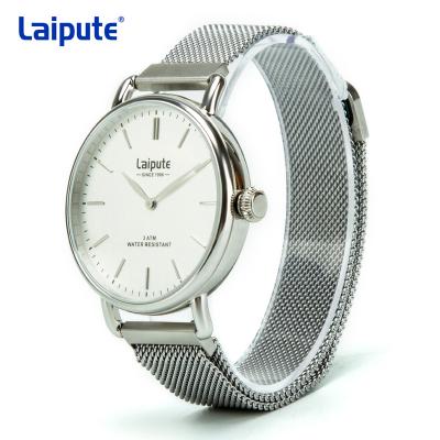 Cina Acciaio inossidabile Mesh Bracelet Watch, fronte bianco dell'OEM dell'orologio dell'acciaio inossidabile degli uomini in vendita