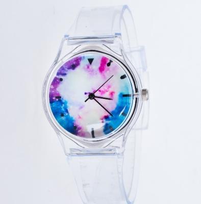 Cina ODM trasparente del quadrante del cinturino di orologio di plastica di sport 40mm disponibile in vendita