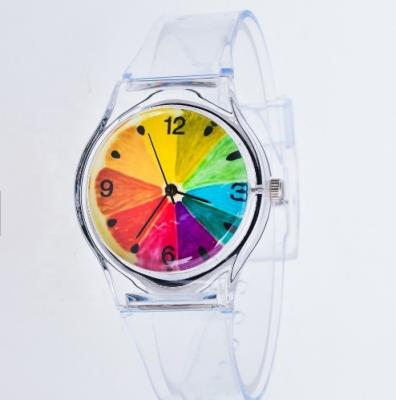 Cina ODM trasparente del quadrante del cinturino di orologio di plastica di sport 40mm disponibile in vendita
