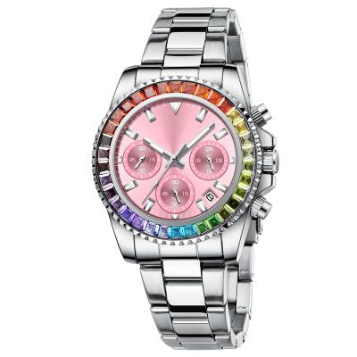 Cina Orologi della batteria di quarzo SUS304, orologi di signore di Sweatproof con i diamanti in vendita