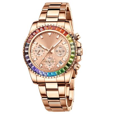 Cina Orologi della batteria di quarzo SUS304, orologi di signore di Sweatproof con i diamanti in vendita