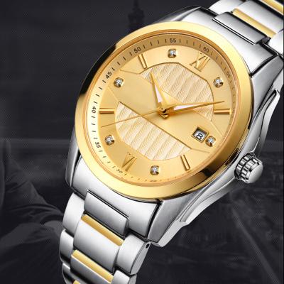 Cina Cinghia automatica di Diamond Studded Watch With Steel di affari degli uomini meccanici in vendita