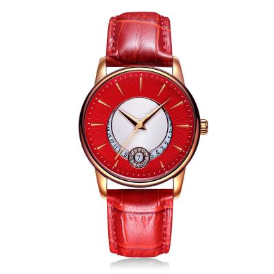Cina Le signore rivestono di pelle l'orologio alla moda del movimento del quarzo di bellezza in vendita