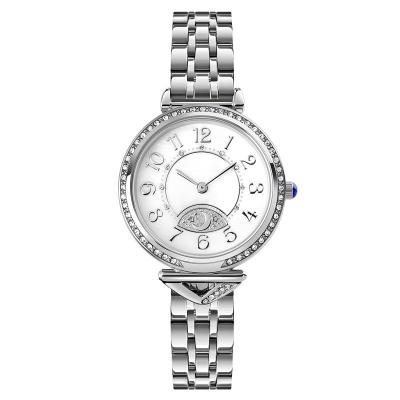 Cina Banda di acciaio d'annata della luna della stella di Diamond Ladies Quartz Watch Dia 26.5mm del quadrante in vendita