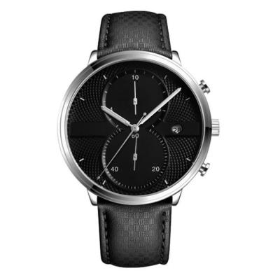 China Van het de Legeringskwarts van de leerriem Polshorloge 43mm Dia Minimalist Chronograph Te koop