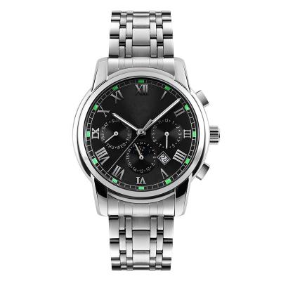 Cina Uomini d'acciaio di Roman Numerals Subdial Watch For della cinghia di affari classici in vendita