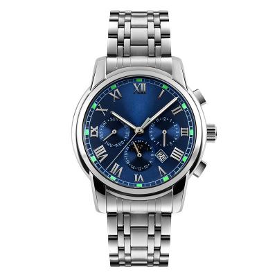 Cina Uomini d'acciaio di Roman Numerals Subdial Watch For della cinghia di affari classici in vendita