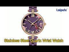 Women Stainless Steel Quartz Wrist Watch Waterproof Crystal Fashion