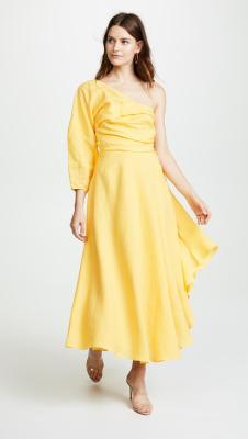 China Manier Asymmetrische Kleding Één Schouder met Lange Kokervrouw Maxi Dress Summer Te koop