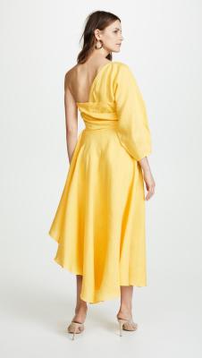 China Manier Asymmetrische Kleding Één Schouder met Lange Kokervrouw Maxi Dress Summer Te koop