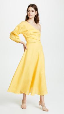 China Manier Asymmetrische Kleding Één Schouder met Lange Kokervrouw Maxi Dress Summer Te koop