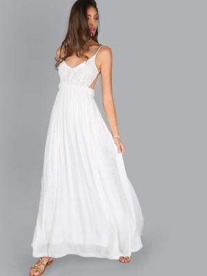 China Decote em V grego Maxi Crochet Dress Summer Apparel da deusa à venda