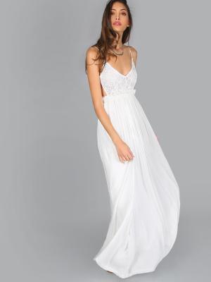 China Decote em V grego Maxi Crochet Dress Summer Apparel da deusa à venda