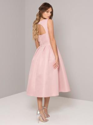 China Mulher longa sem mangas do vestido da parte traseira aberta do rosa à venda
