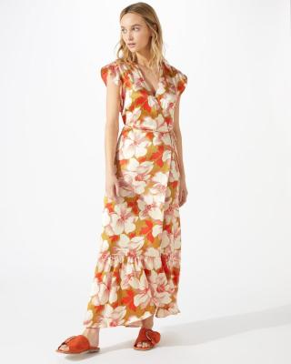 China Envoltório Maxi Women Dress do hibiscus de Boho à venda