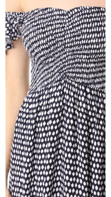 China Mulher da roupa impressa fora do rayon Maxi Dress boêmio do ombro à venda