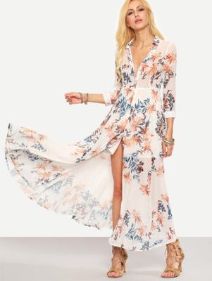 China Vestido longo boêmio chiffon do estilo 2018 novo à venda