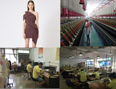 China De in het groot kleding van de dames formele Midi van de Schouderhelling Te koop