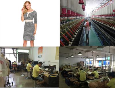 China Vestido branco e preto popular do lápis do guingão à venda