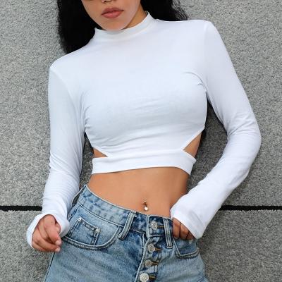 Cina Donne lunghe della maglietta della manica dell'abbigliamento di forma fisica sexy in vendita