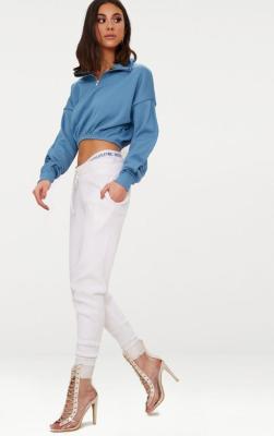 Cina Blu lungo delle maniche del maglione anteriore del raccolto dello zip in vendita