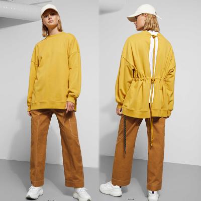 Cina Maglietta felpata generale posteriore aperta di Crewneck delle donne dell'abbigliamento di caduta in vendita