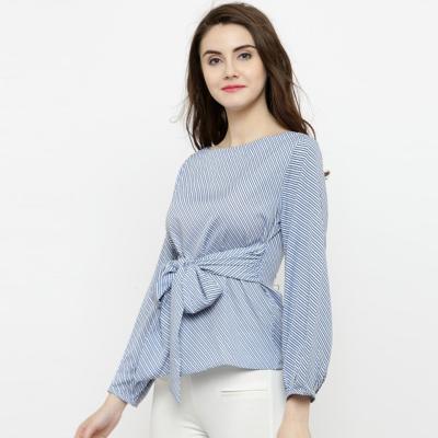 Cina Donne bianche & blusa a strisce blu in vendita