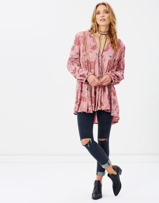 China De Vrouwen Bloemen Gedrukte Blouse van de Bohostijl Te koop