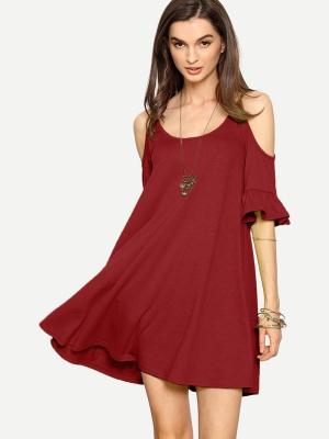Cina I vestiti di alta qualità per il O-collo Mini Dress Ruffle Women Big delle donne gradua in vendita
