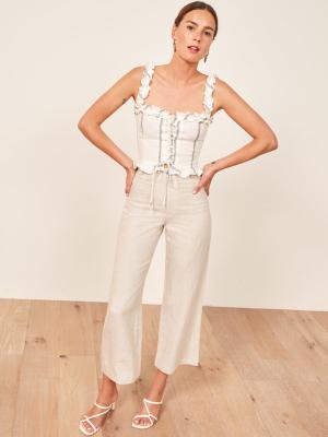 Cina Un abbigliamento di 2018 donne dell'estate ha increspato la cima di tela del raccolto di Boho delle cinghie in vendita
