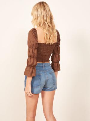 Cina Bluse di tela di nido d'ape dell'abbigliamento del Boho delle donne per le donne in vendita