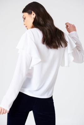 Cina Nuove donne bianche convenzionali della blusa dell'arricciamento delle donne alla moda in vendita
