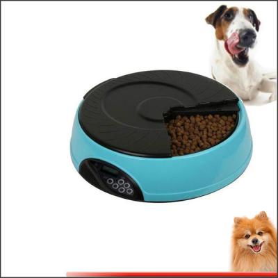 China 6 Meal LCD Digital Automatic Pet Dog Cat Feeder Recorder Bowl Meal Dispenser for sale