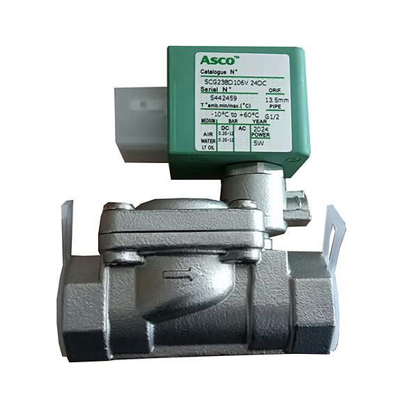 Quality ASCO Two Way Water Valve SCG238D106V Stainless Steel Body Normally Open 1/2 Caliber for sale