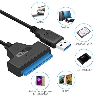 China 35cm Sata 3,0 Kabels, Sata 3 aan Usb 3,0 Kabel voor 2,5 Duim Hdd Te koop