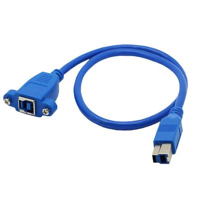 Το Usb 3,0 τετραγωνικό καλώδιο επέκτασης εκτυπωτών με την τρύπα βιδών αυτιών μπορεί να καθοριστεί