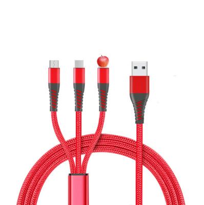 Cina 1.2m 3A 3 in 1 cavo rapido del trasferimento di dati del Usb 2,0 del TPE della tassa del cavo del Usb in vendita