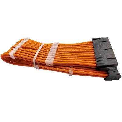 China 24 Pin Power Supply Sleeved Cables Kit Male To Female ATX 18WAG Te koop