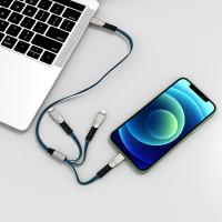 China Zinc Alloy One To Three 3A Fast Charging Cable USB 2.0 Type C Android for sale