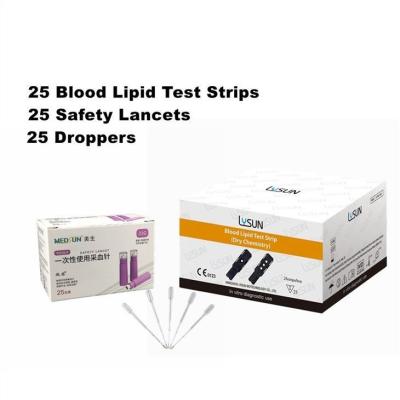Cina 3 in 1 Striscia reattiva per lipidi nel sangue Colesterolo totale, trigliceridi, lipoproteine ​​ad alta densità TC/TG/HDL/LDL per analizzatore POCT in vendita