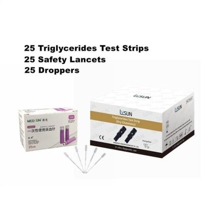 Cina 3 in 1 Striscia reattiva per lipidi nel sangue Colesterolo totale, trigliceridi, lipoproteine ​​ad alta densità TC/TG/HDL/LDL per analizzatore POCT in vendita