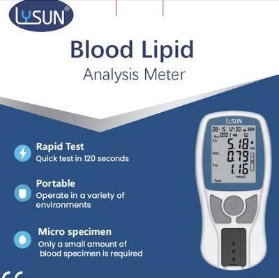 Cina 500 Records Misuratore di analisi dei lipidi nel sangue Analizzatore di lipidi portatile 90g in vendita